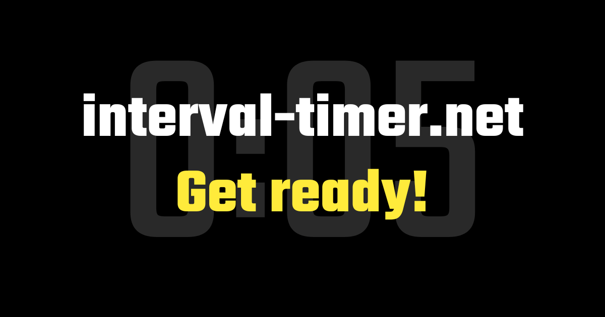 Free online interval timer for your workout